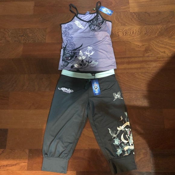Ed Hardy | Pants & Jumpsuits | Ed Hardy Top And Legging Sets | Poshmark